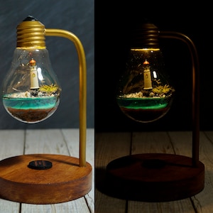 Diorama Lighthouse on the Edge of a Rocky Cliff With the Raging Sea ...