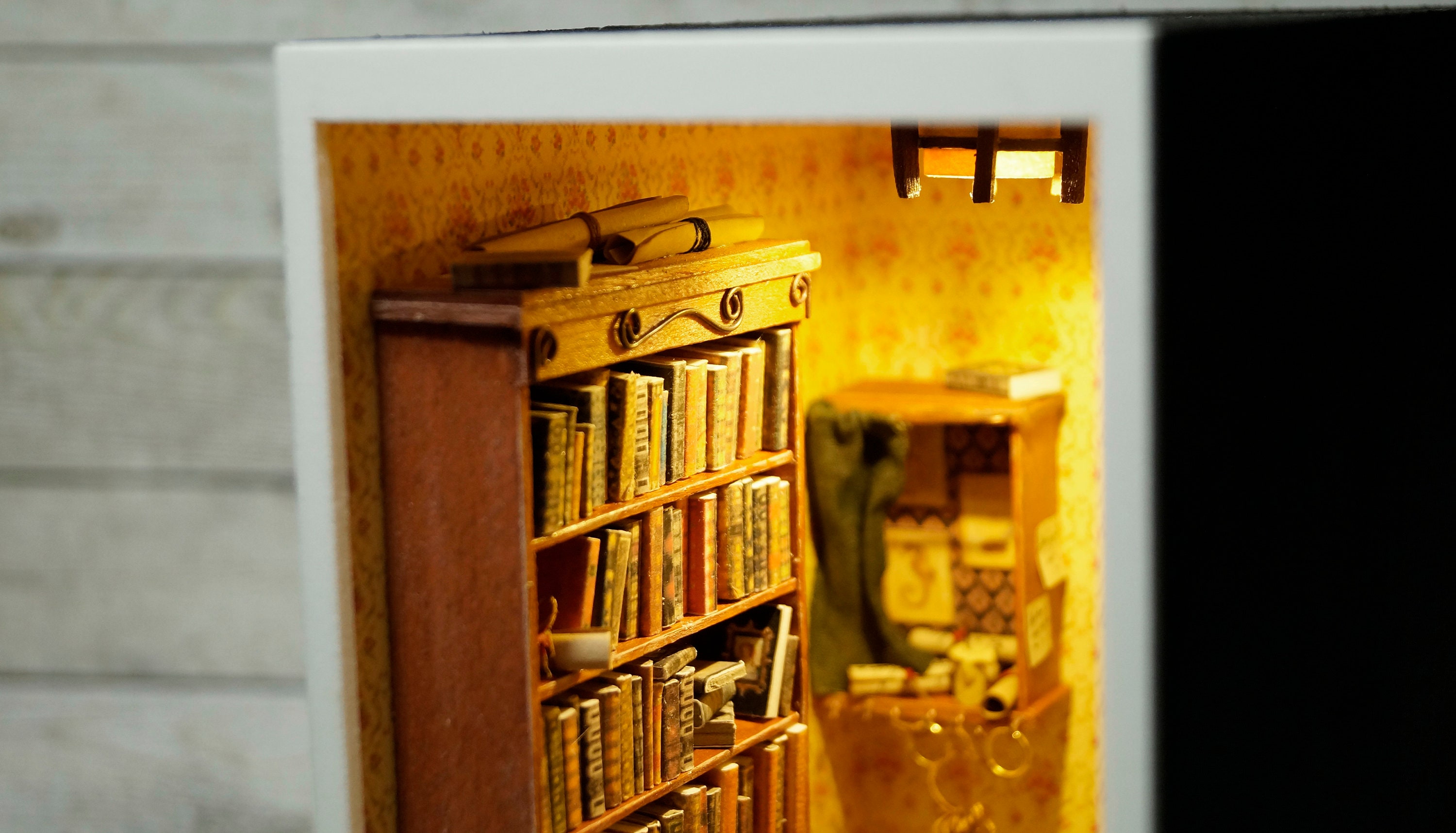 Book Nook for a Bookshelf. Diorama of a Book Room, Library. Home Decor ...