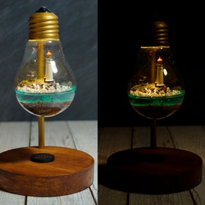 Diorama Lighthouse on the Edge of a Rocky Cliff With the Raging Sea ...