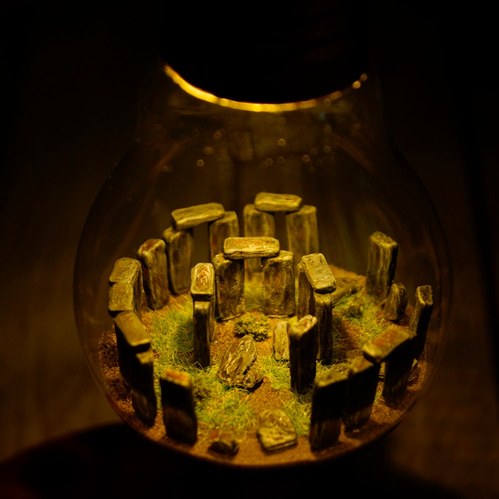 Stonehenge, the Mysterious Wonder of the World. A Miniature Diorama of ...