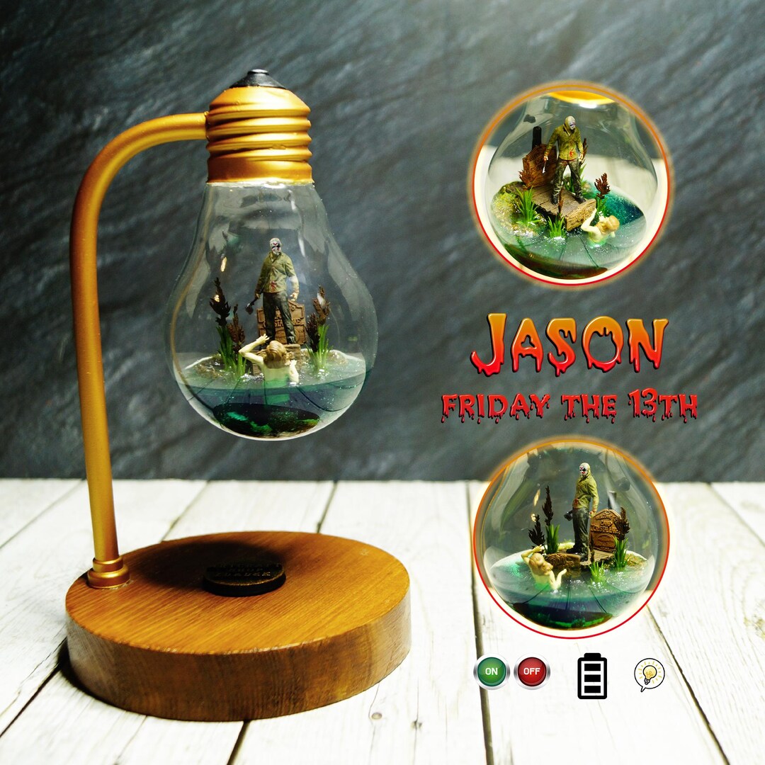 Diorama Jason, Friday the 13th. Horrible Monster. Diorama in a Backlit ...