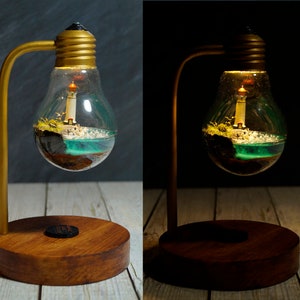 Diorama Lighthouse on the Edge of a Rocky Cliff With the Raging Sea ...