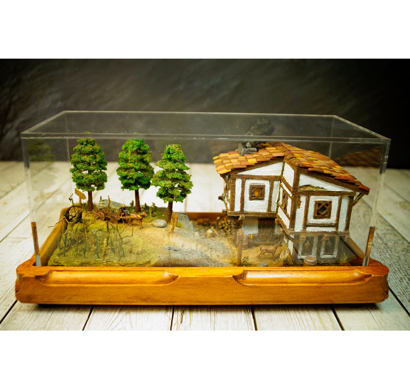 A Diorama of a Medieval Tavern. A Traveler Heads to the Tavern to Stay ...