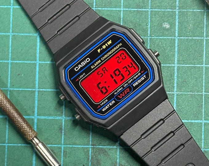 Casio F-91W Stealth Mod - Etsy Singapore