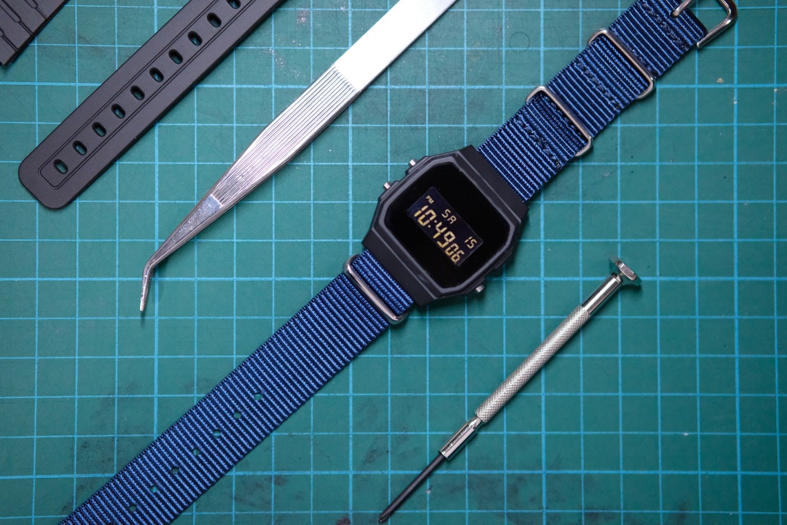 Nylon Strap Casio F-91W Stealth Mod - Etsy