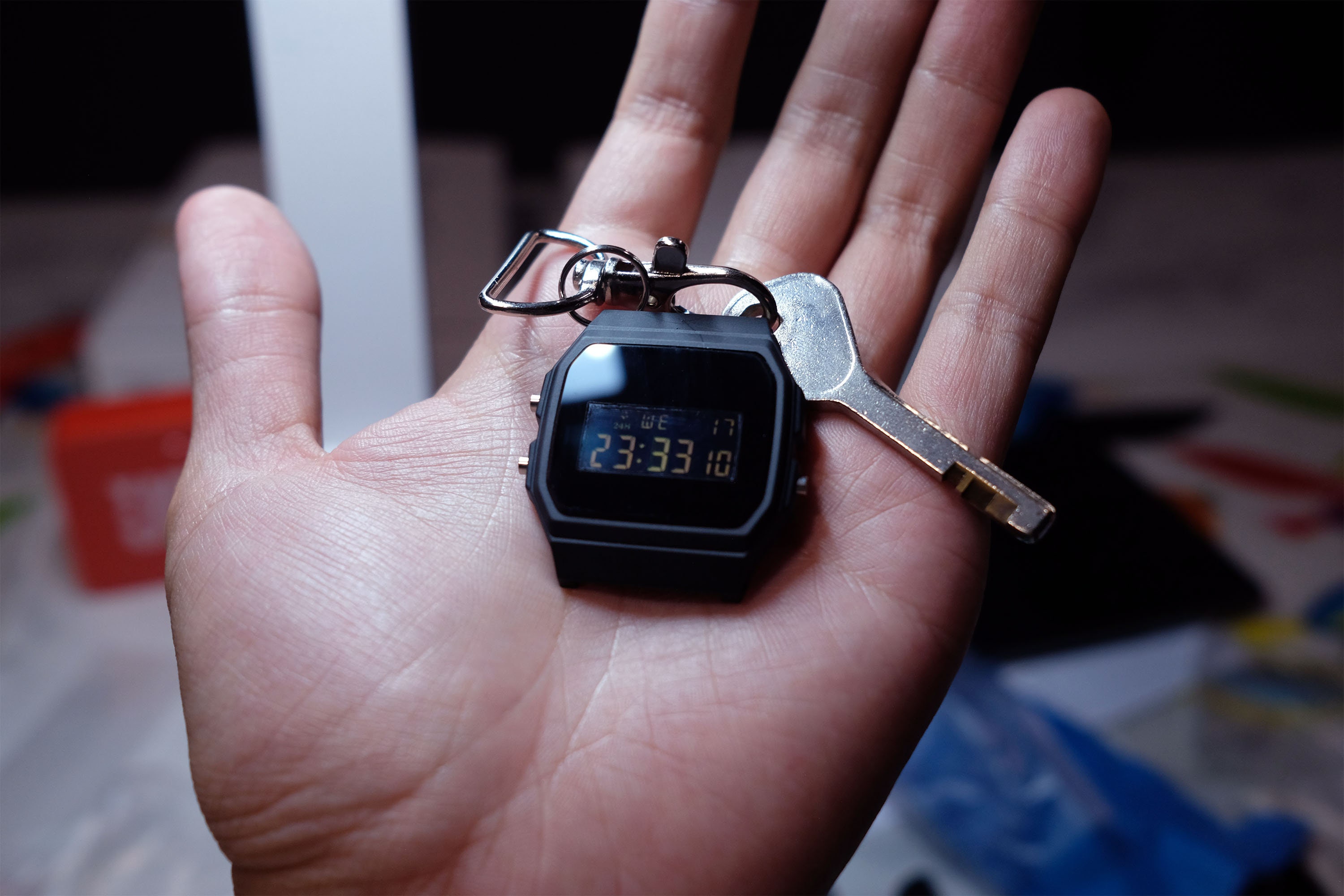 Casio F-91W Stealth Mod Keychain - Etsy