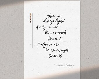 There is Always Light Amanda Gorman Poem Poster - Etsy