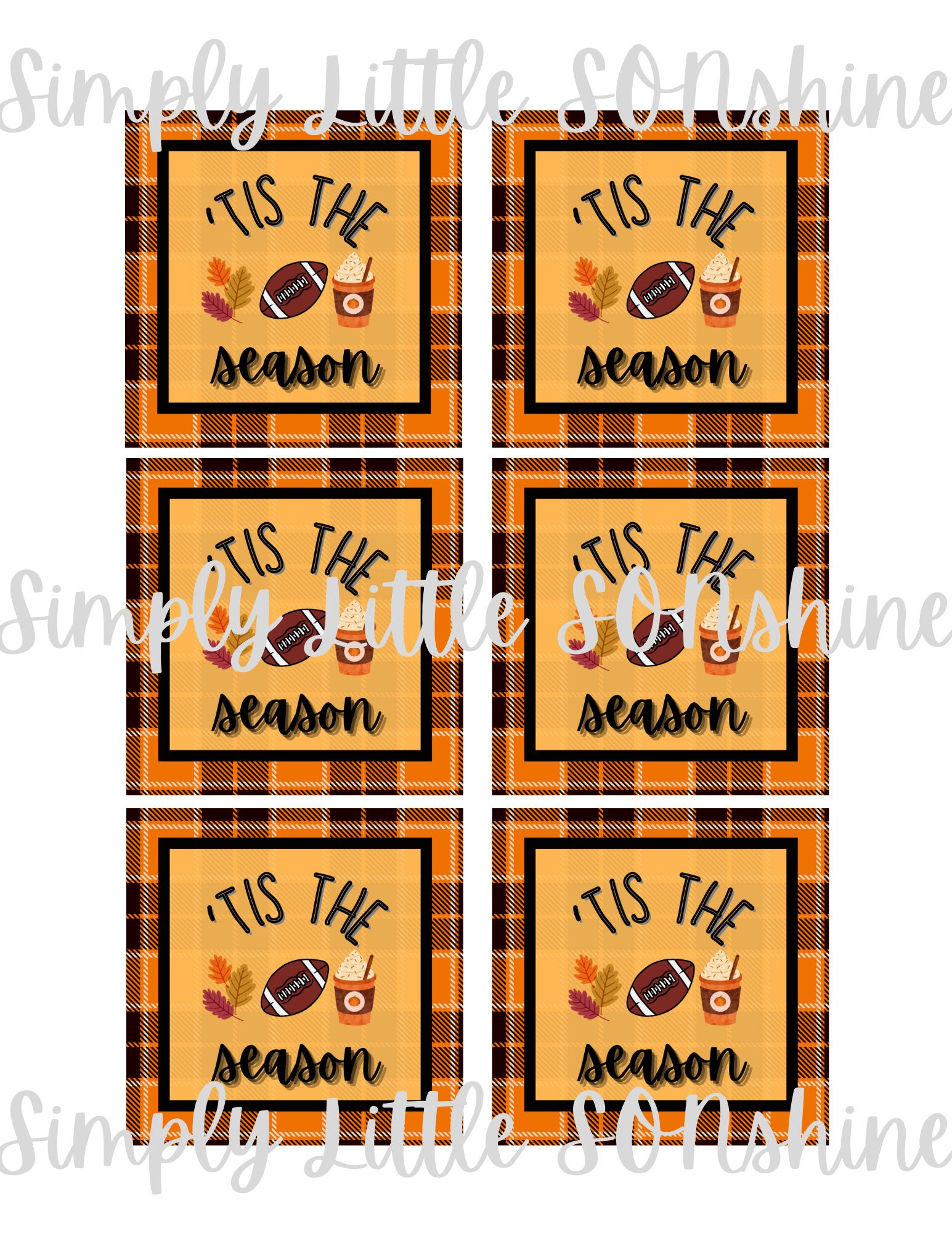 PRINTABLE Fall Gift Tags Fall Football Goody Bag Tags Autumn - Etsy