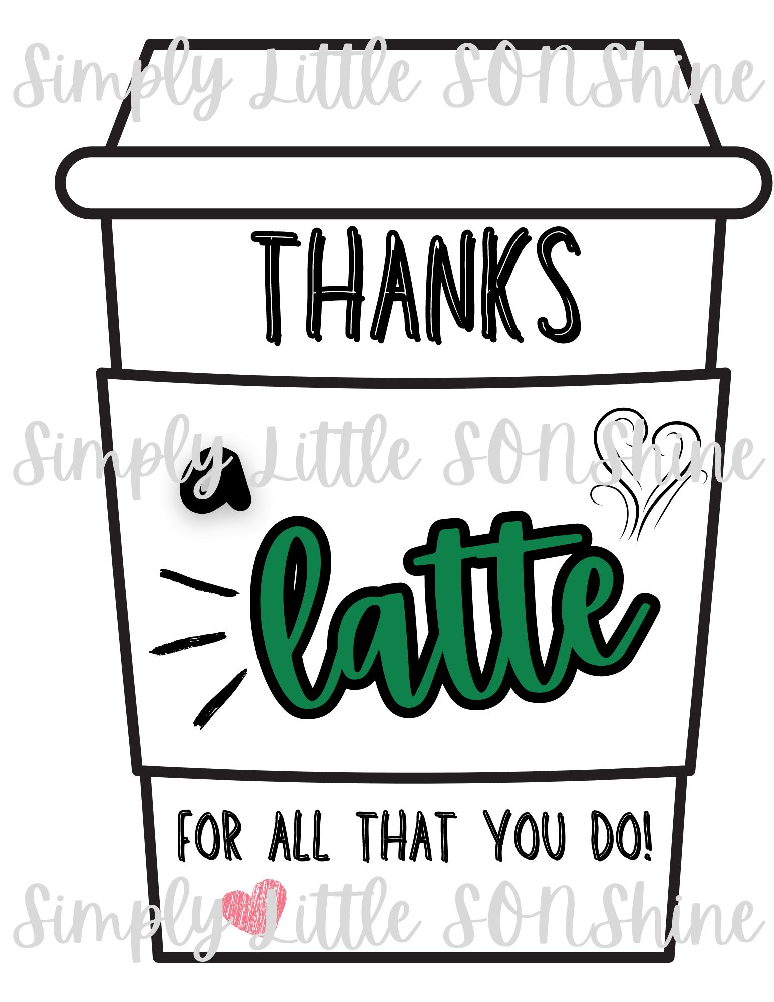 PRINTABLE Coffee Teacher Gift Tag, Starbucks Teacher Gift, School ...