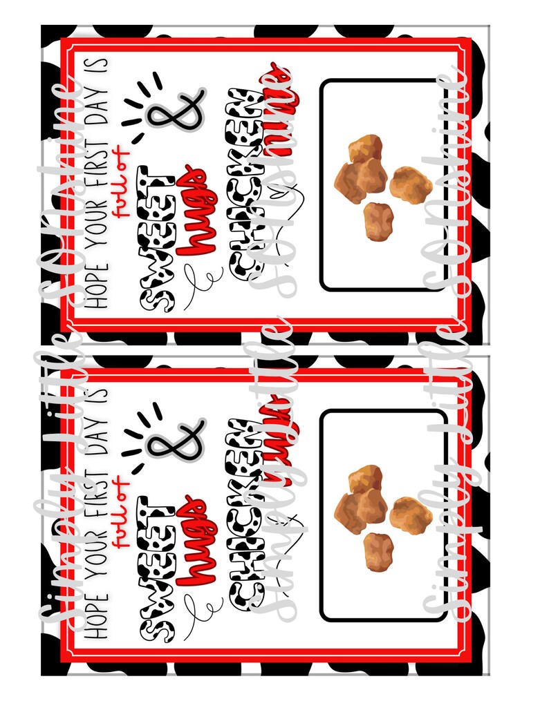 PRINTABLE Teacher Chick Fast Food Gift Card, Back to School Teacher ...