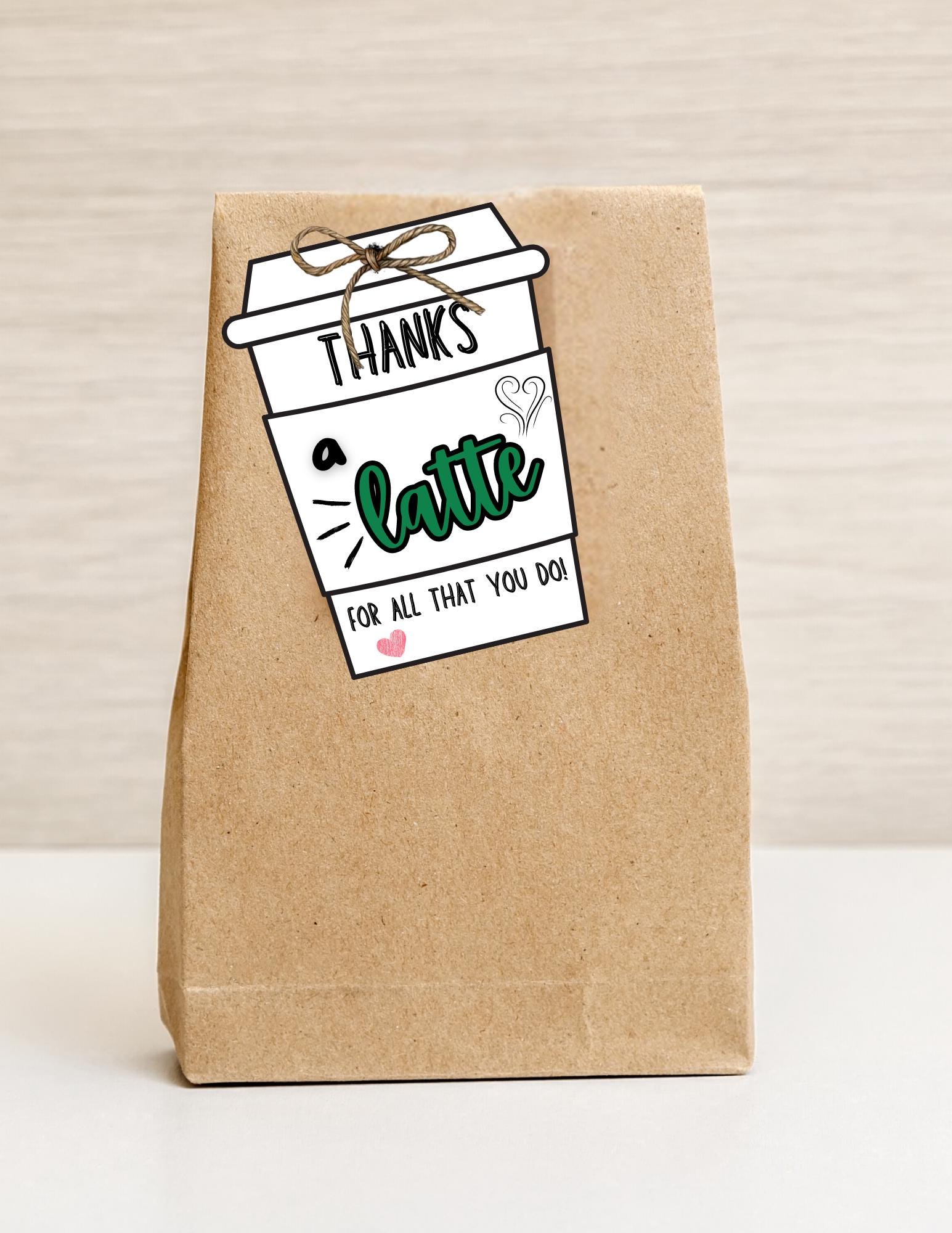 PRINTABLE Coffee Teacher Gift Tag, Starbucks Teacher Gift, School ...