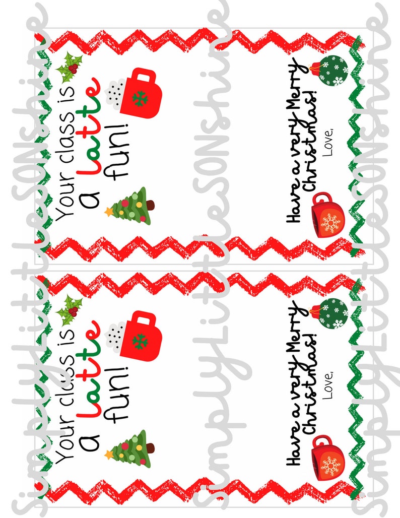PRINTABLE Christmas Teacher Gift Card Holder, Teacher Christmas Present ...