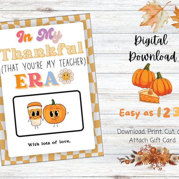 Thankful Card - Etsy