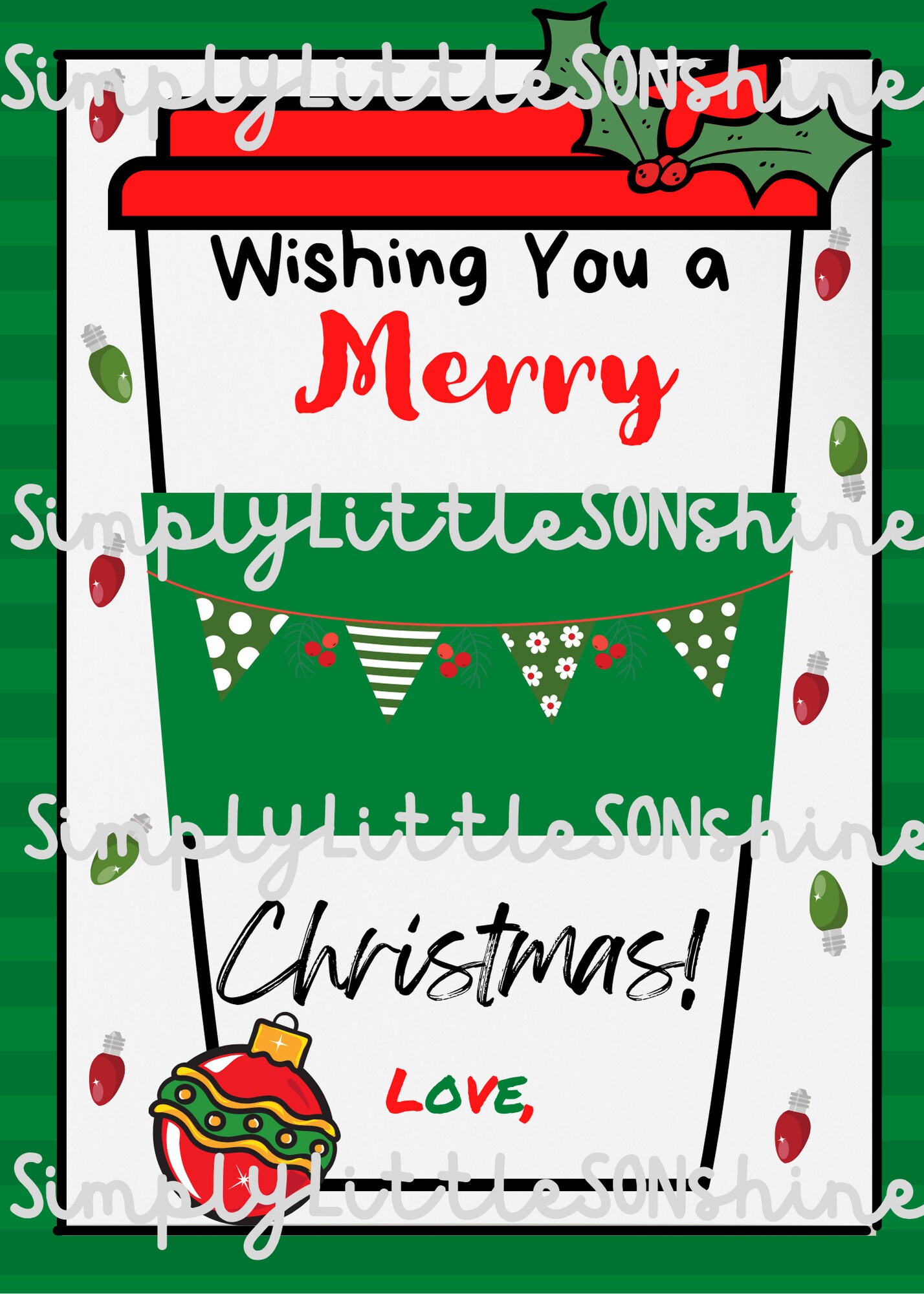 PRINTABLE Christmas Gift Card Holder, Teacher Christmas Gift, Co-worker ...