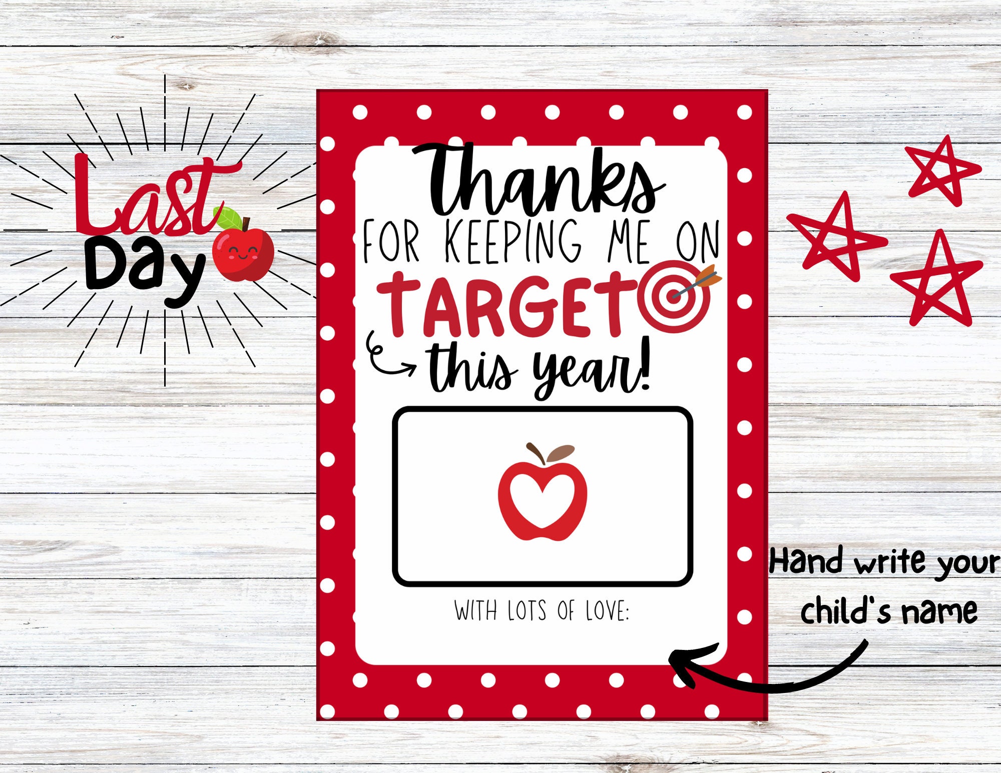 PRINTABLE Teacher Gift Card Holder Bundle, Back to School, First Day of ...