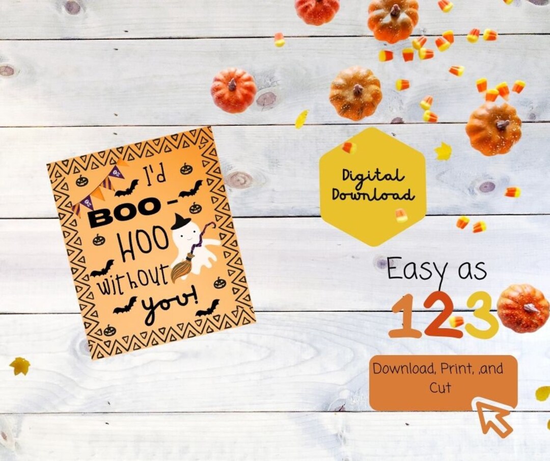 Printable Halloween Gift Tags, Teacher & Class Gifts (digital Download ...