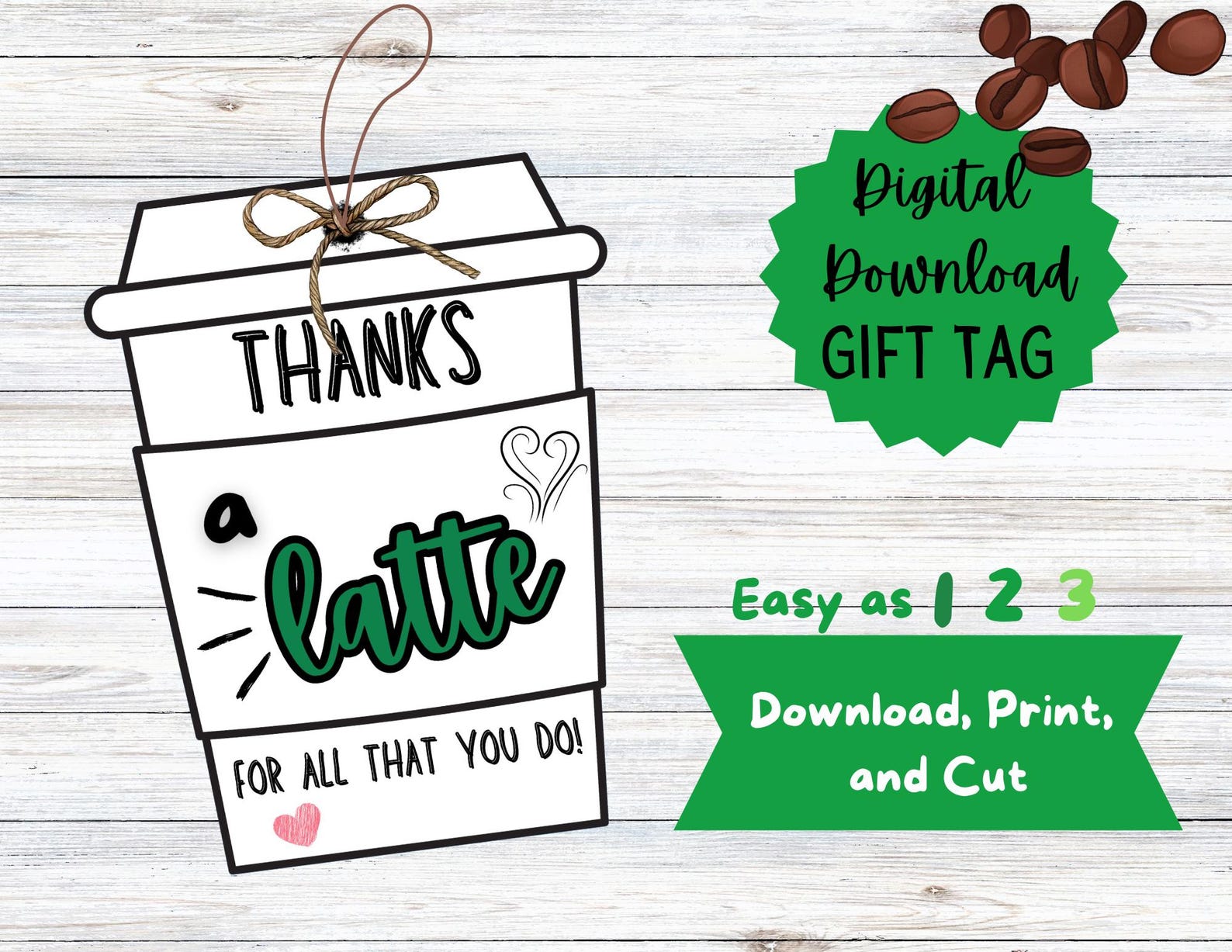 PRINTABLE Coffee Teacher Gift Tag, Starbucks Teacher Gift, School ...
