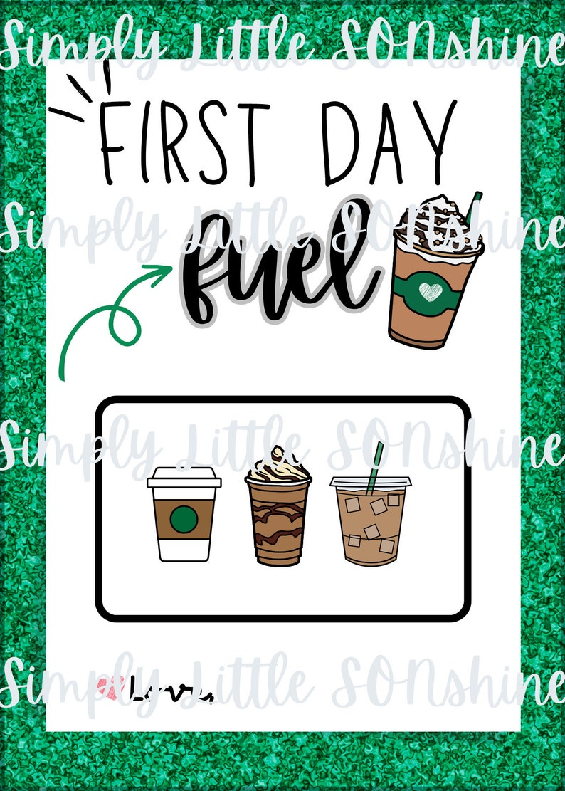 PRINTABLE Back to School Teacher Gift, Starbucks Teacher Gift Card ...