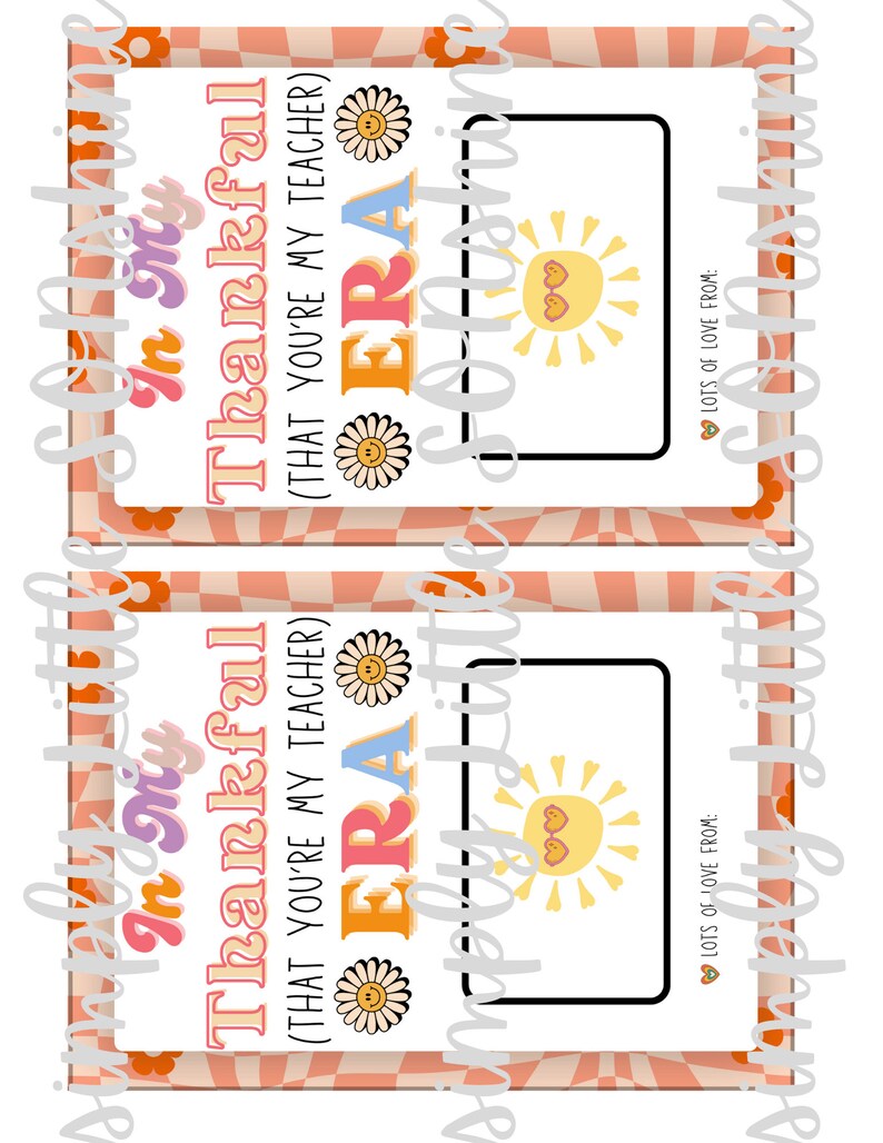 PRINTABLE Teacher Appreciation Gift Card Holder, Thanksgiving Teacher ...