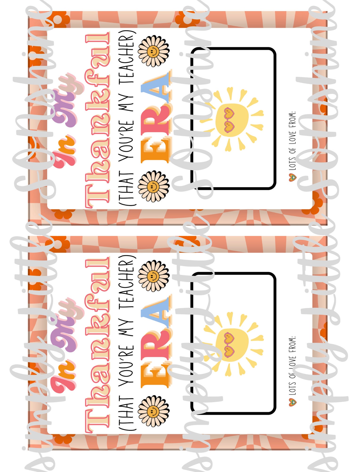 PRINTABLE Teacher Appreciation Gift Card Holder, Thanksgiving Teacher ...