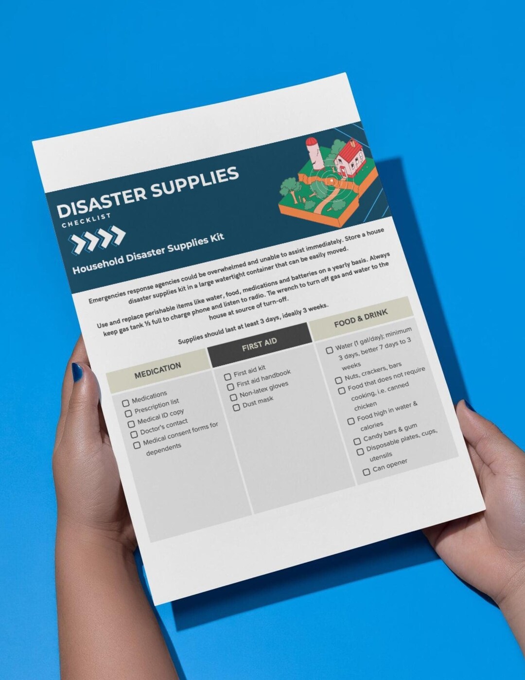 Disaster Checklist | Earthquake, Fire, Flood | Home and Personal List ...