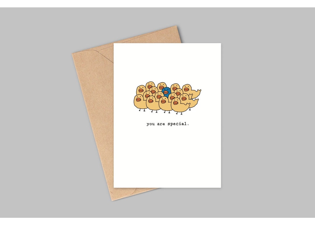 You Are Special | Printable Digital Card 4x6 | Encouragement, Duck ...