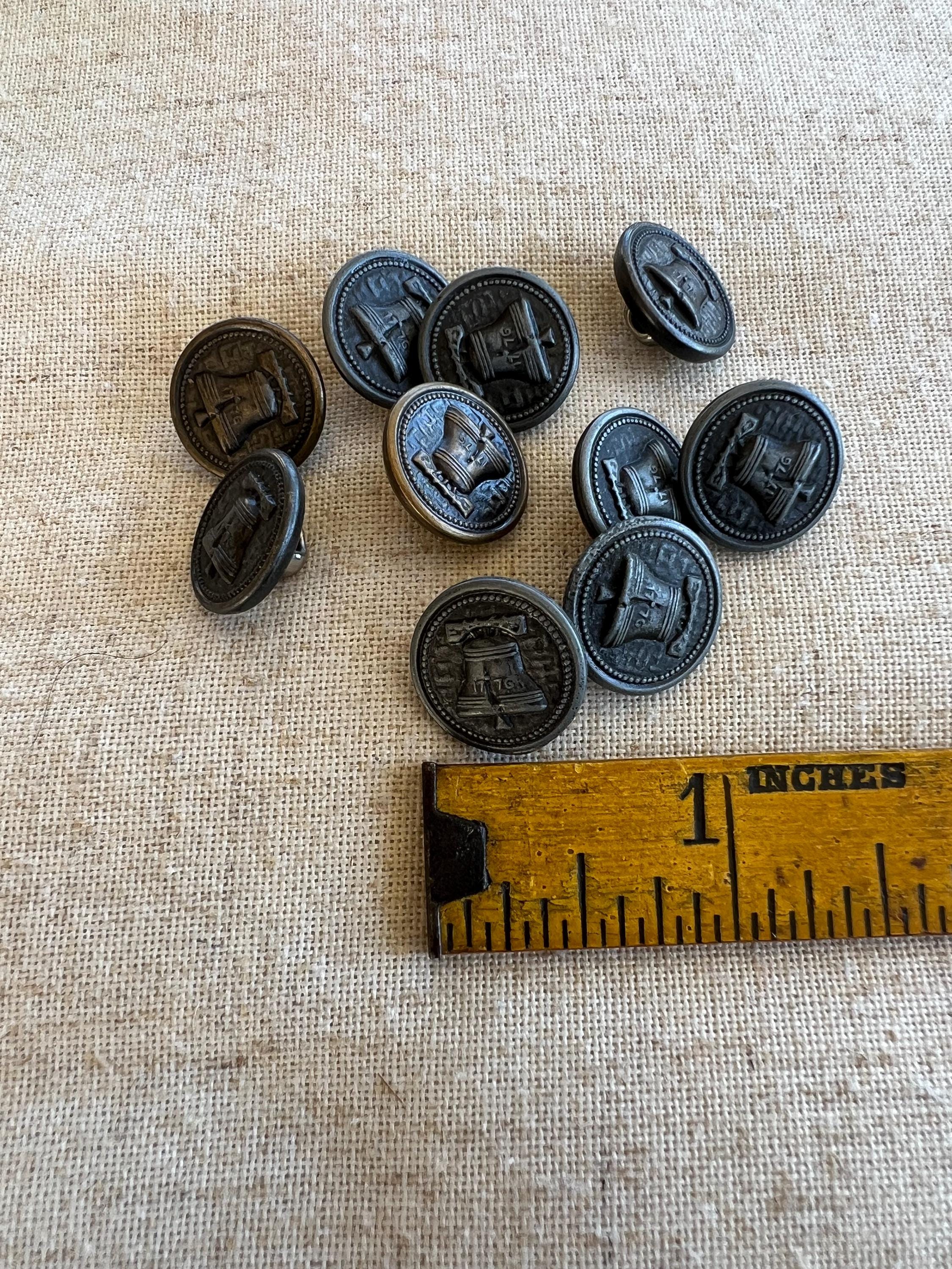 Vintage 1970s Small Bronze Liberty Bell Buttons set of 10 - Etsy