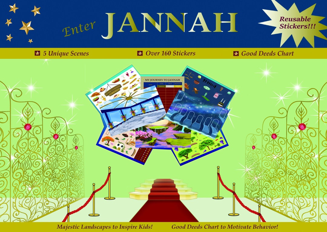 Jannah Reusable Stickers, Ramadan Activity, Craft, Ramadan Stickers ...