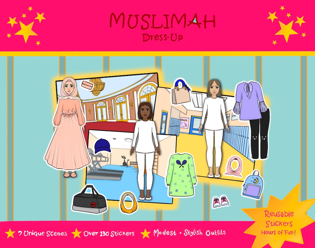 Reusable Dress-up Sticker Set, Islamic Gifts, Eid, Ramadan Stickers ...