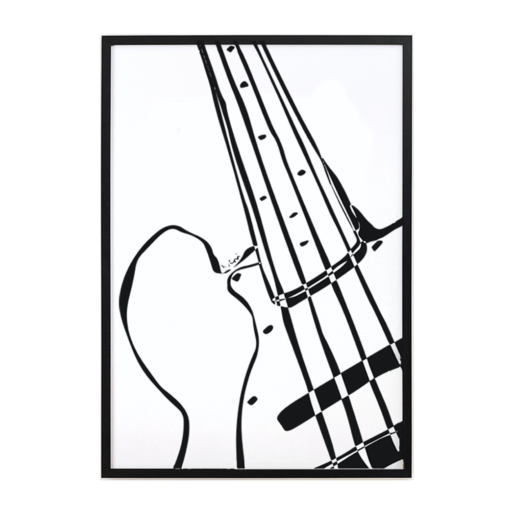 Bass Guitar Art Set Etsy