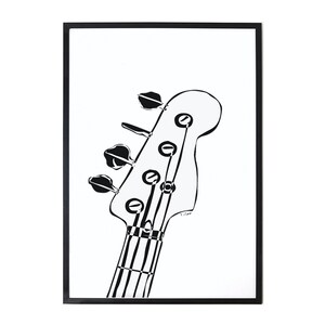 Bass Guitar Art Set - Etsy