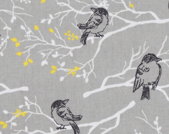 Black Crows Fabric Grackle Pattern in Black by Eleventy-five Vintage ...