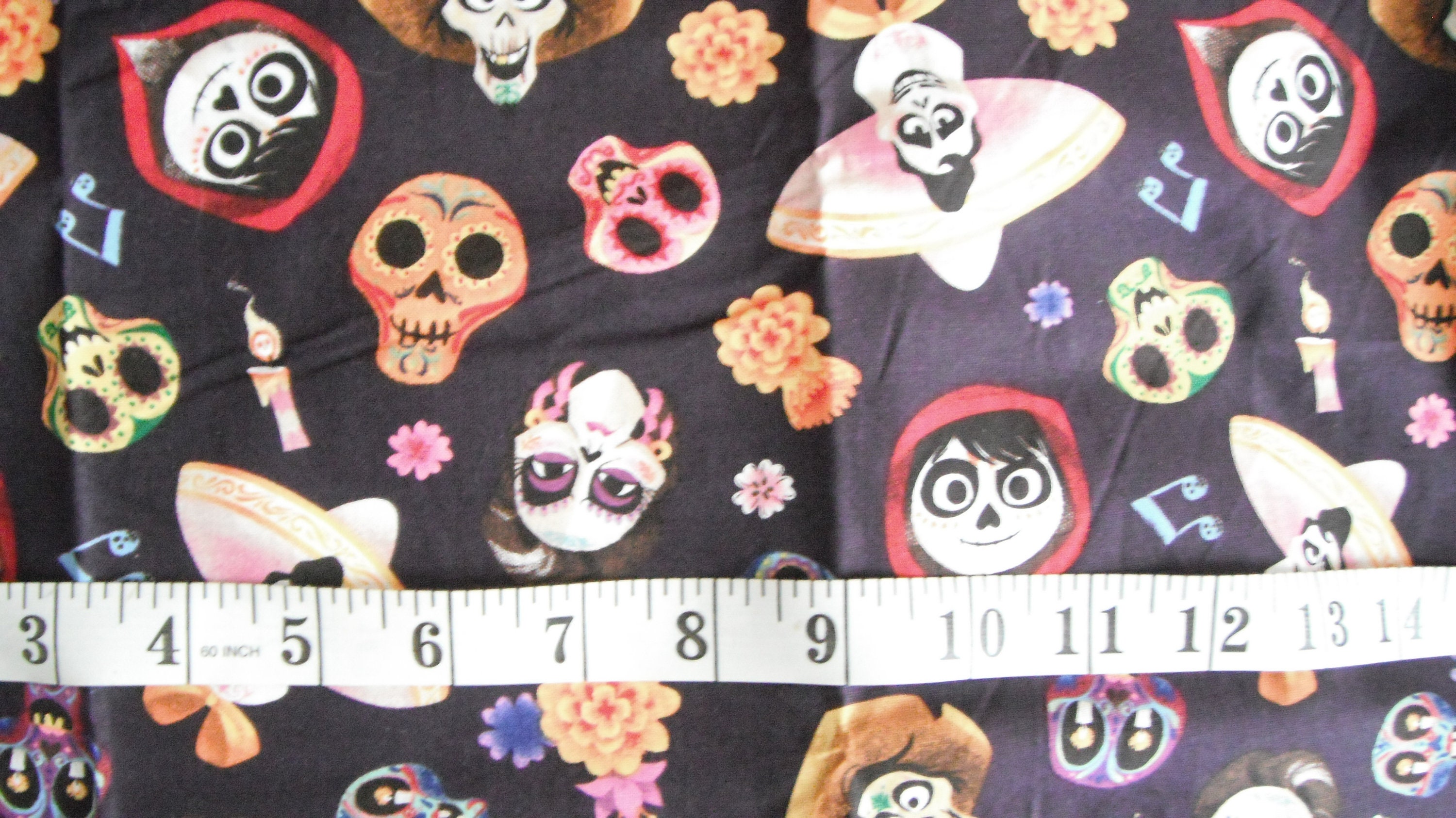 Coco and Friends Character Fabric, Cotton Fabric, Skulls Fabric ...