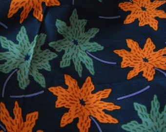 African Fabric Block Print african Green and Orange by Koalalady ...