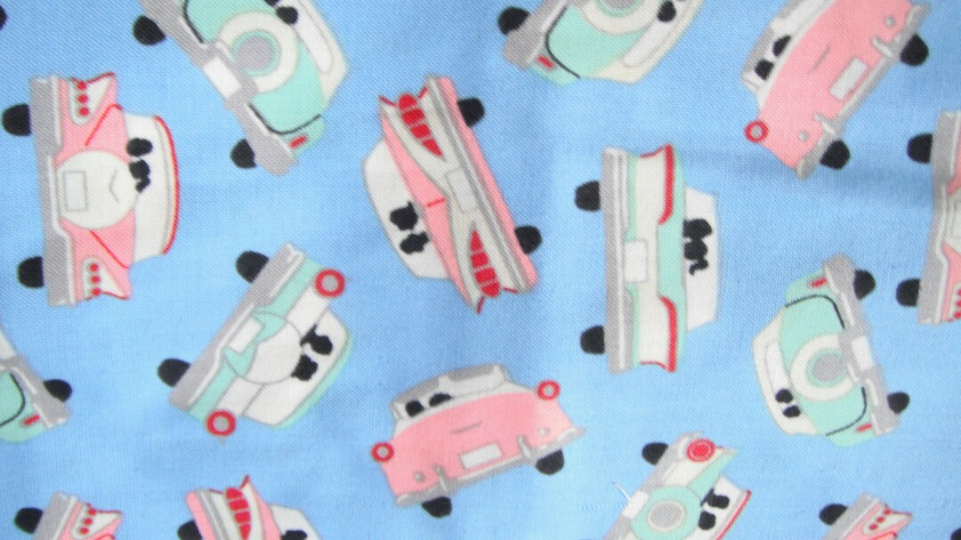 50s Cars Fabric, Vintage Cars Fabric, Old Cars Fabric, Baby Boomer ...