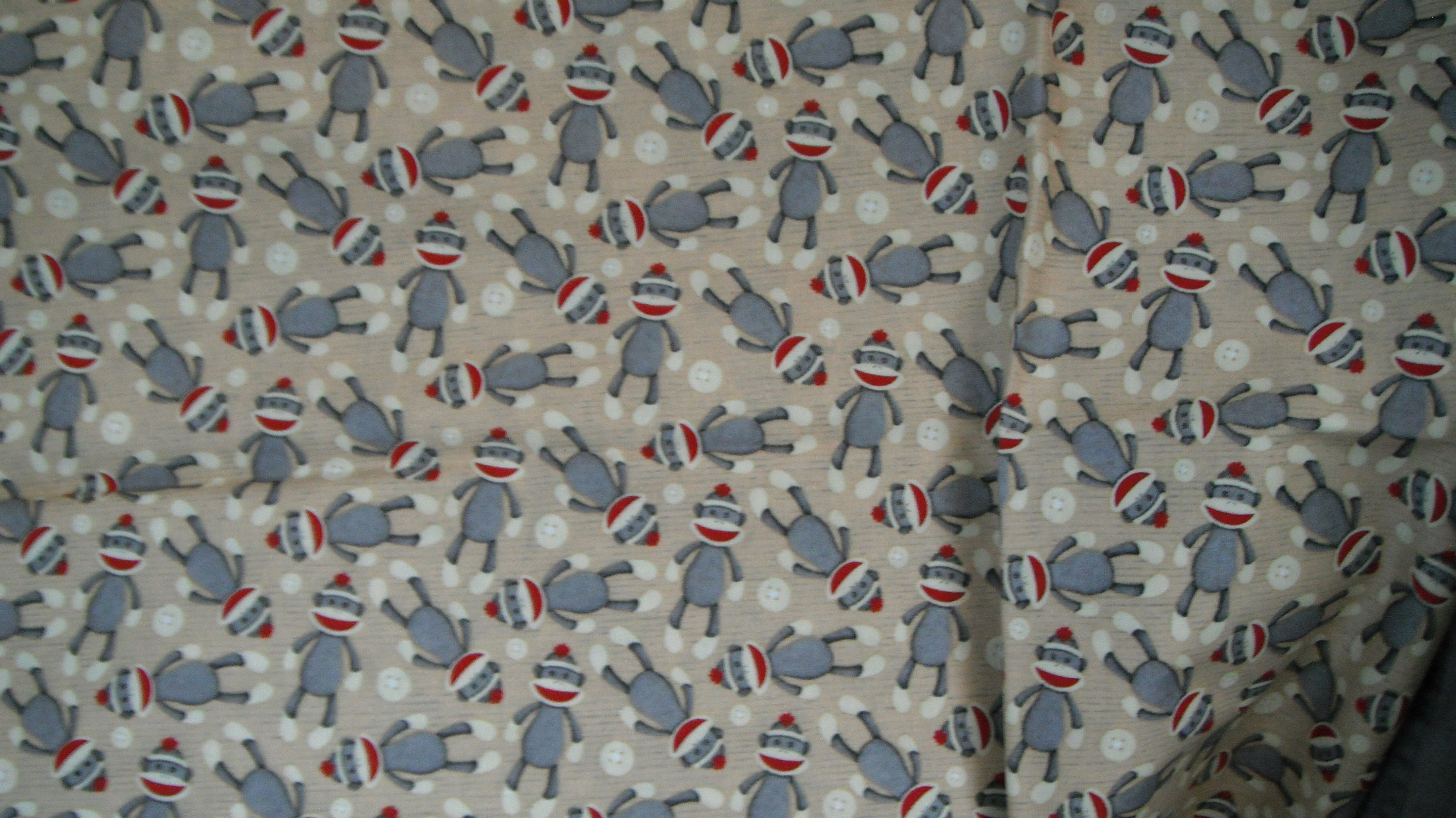 Sock Monkey Fabric Fabric by Yard Apparel Fabric Quilting Fabric ...