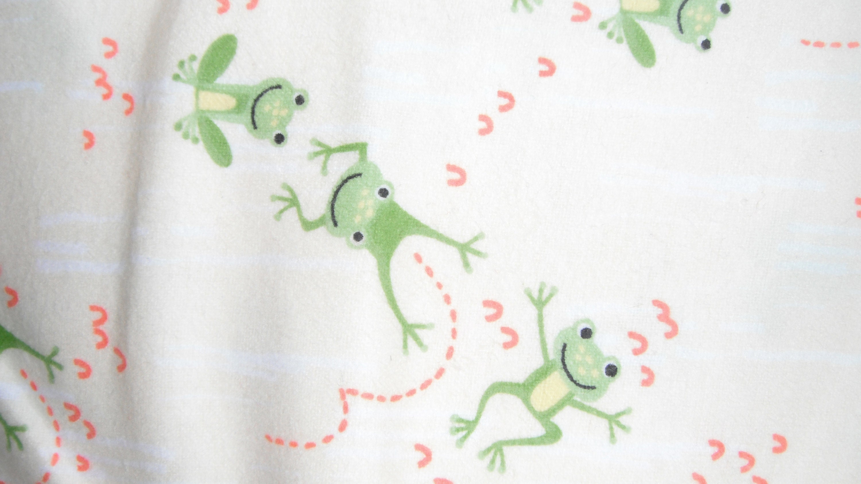 Frogs Hopping Cotton Fabric is Half Yard, Novelty Frogs Fabric, Green ...