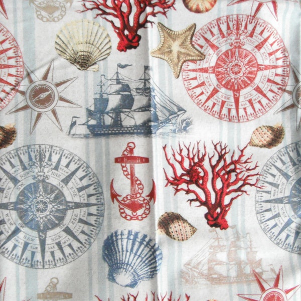 Nautical Upholstery Fabric - Etsy