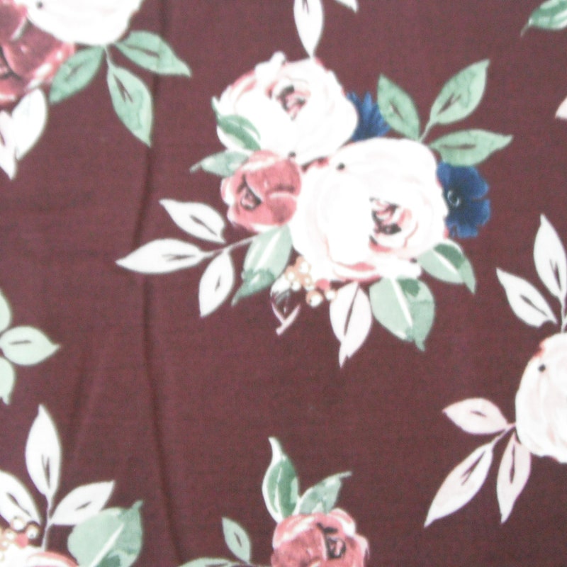 Rose Print Fabric - Etsy