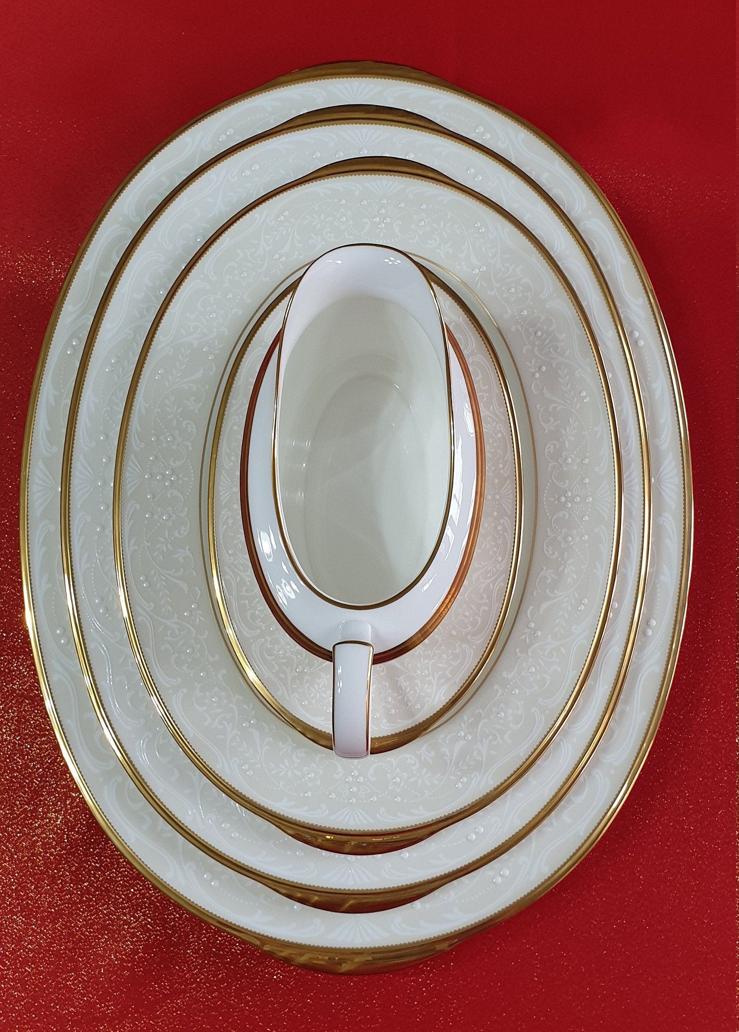 Noritake White Palace 5 Piece Dinner Set,dinnerware Collection Gala ...