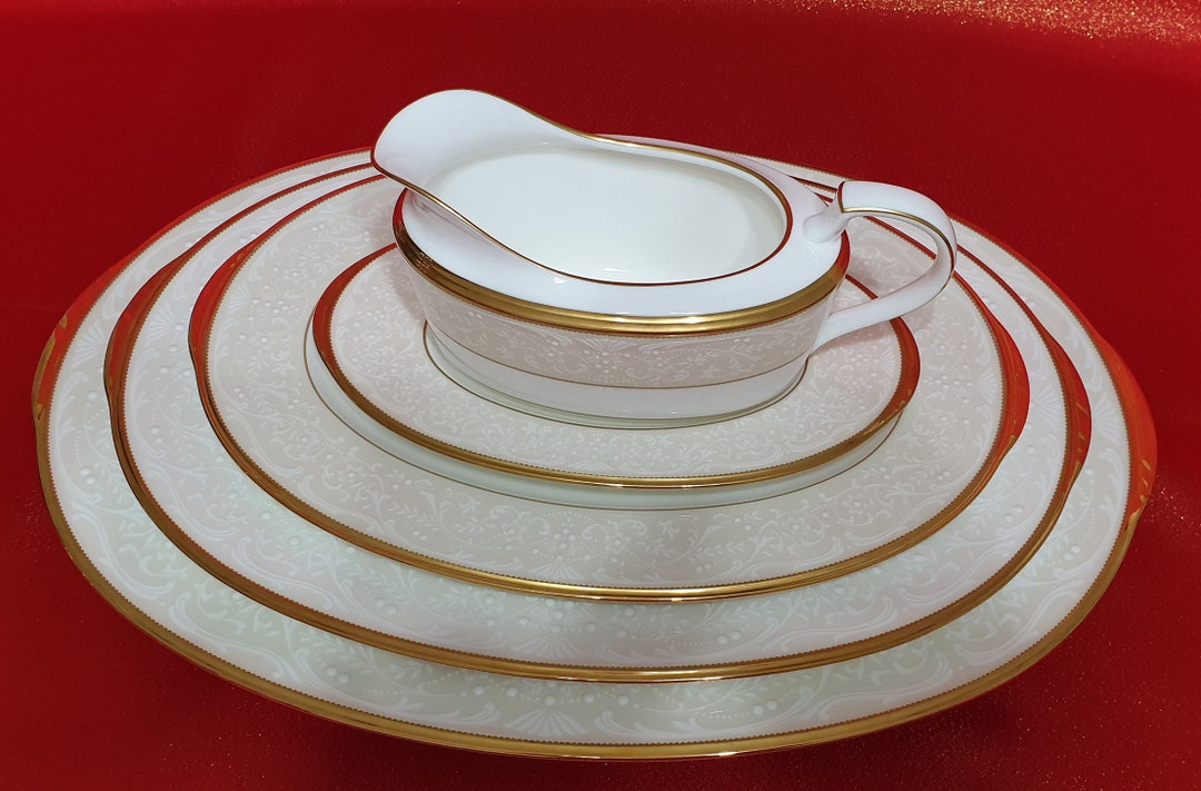 Noritake White Palace 5 Piece Dinner Set,dinnerware Collection Gala ...