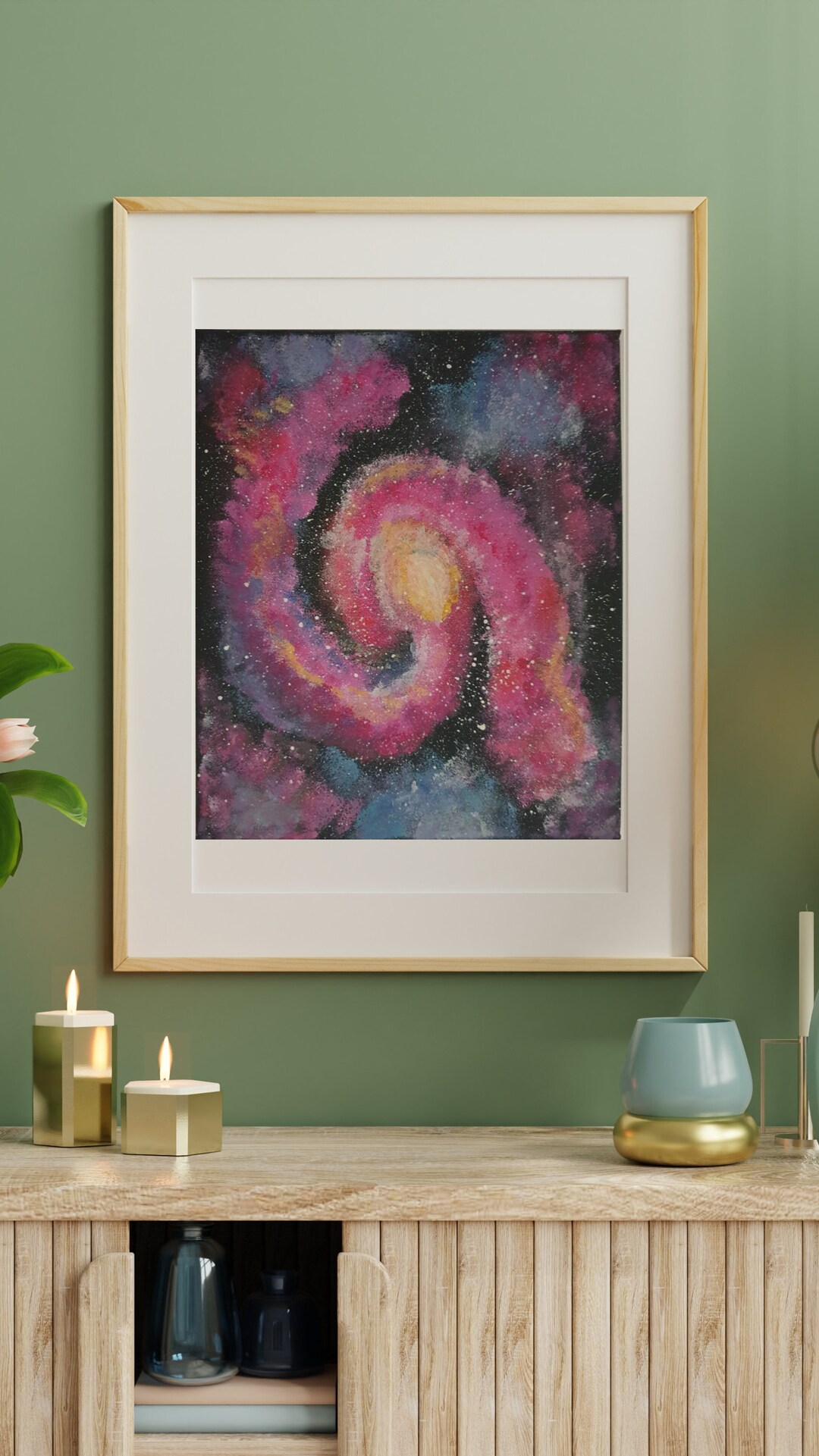 Space Galaxy Abstract Painting,original Acrylic on Canvas 25x30 Cm ...