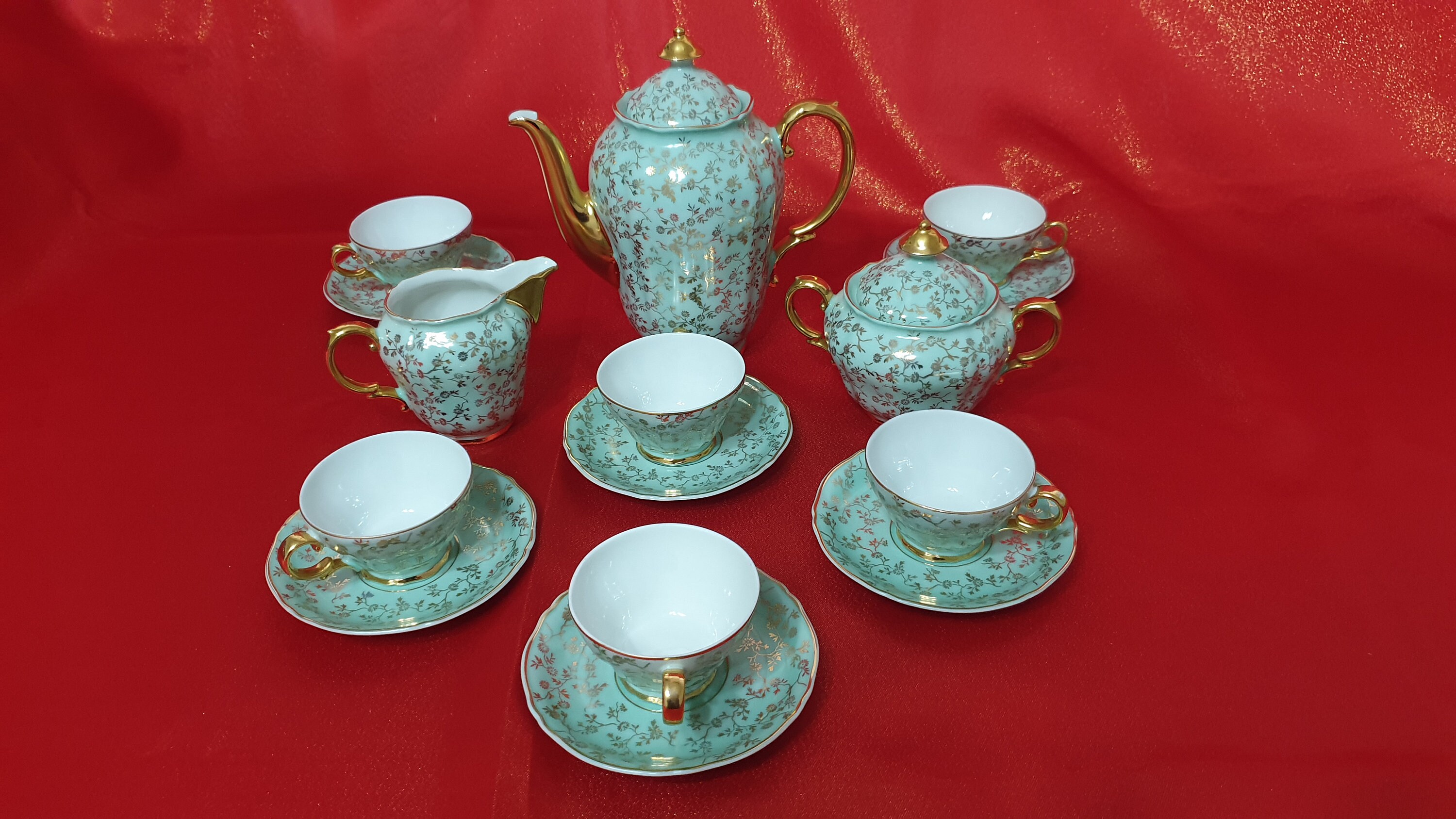 Italian Verbano Vintage Coffee Set for 6,laveno Porcelain Made in Italy ...