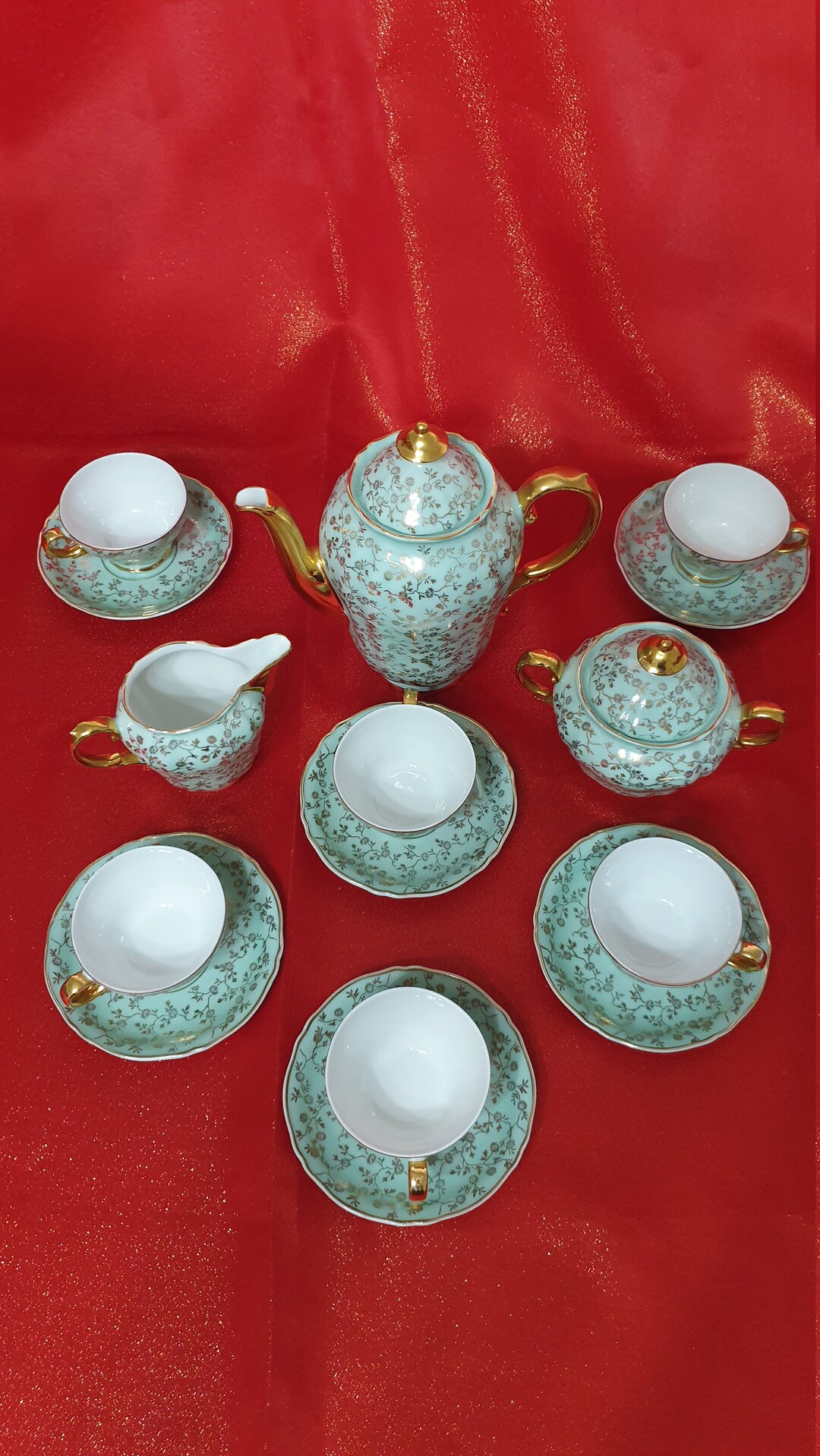Italian Verbano Vintage Coffee Set for 6,laveno Porcelain Made in Italy ...