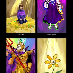 Undertale Tarot Deck 78 Cards Full Set - Unofficial Fanmade ...