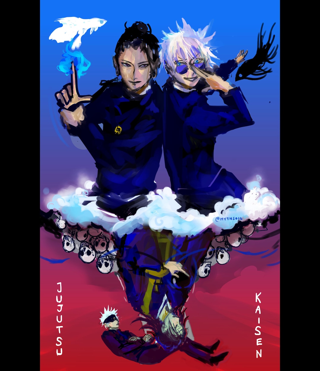 JJK Poster Satosugu Hidden Inventory Arc Gojo Satoru Geto Suguru Print ...