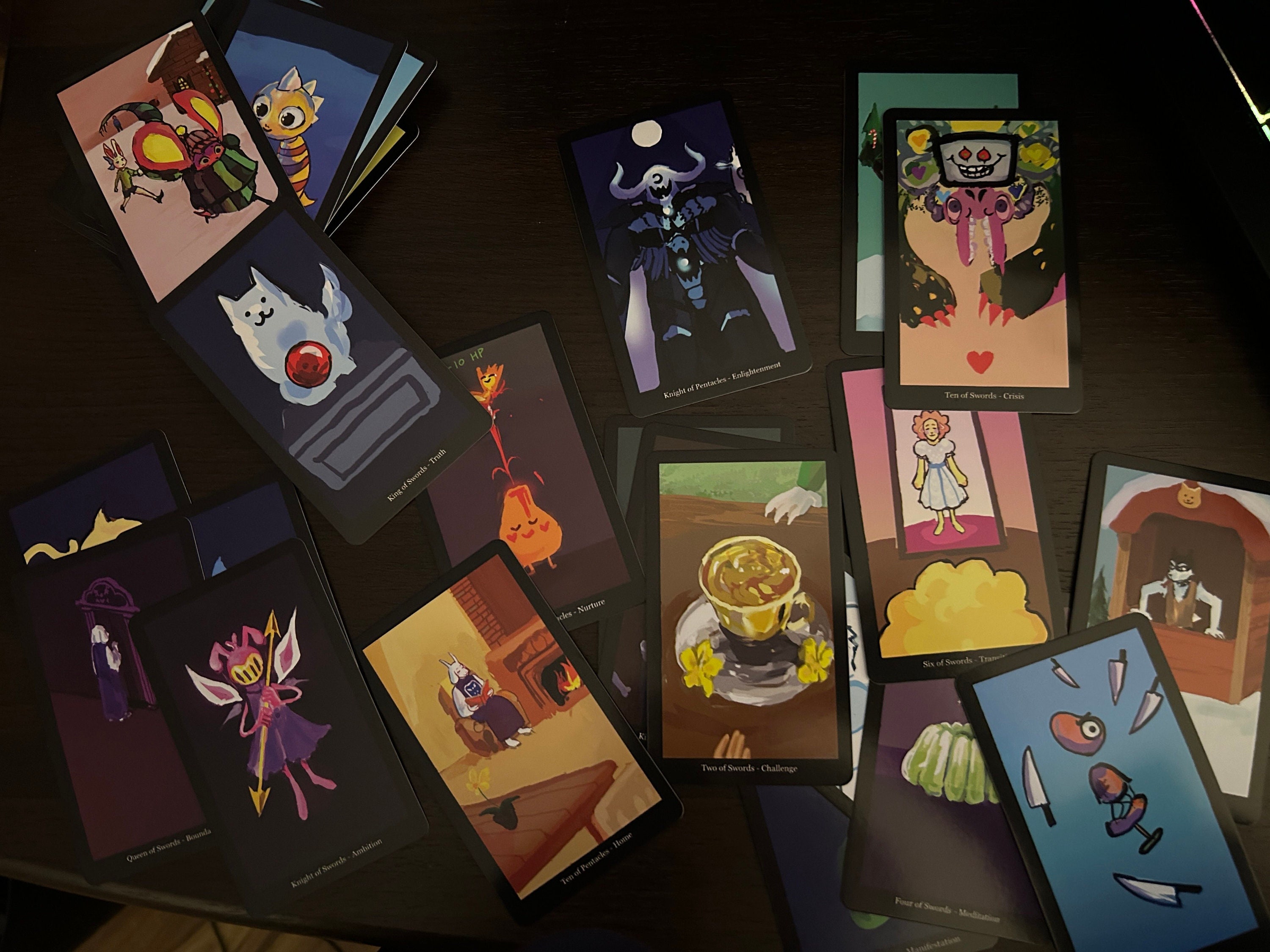 Undertale the Seven Souls Tarot Deck 78 Cards Full Set - Unofficial ...