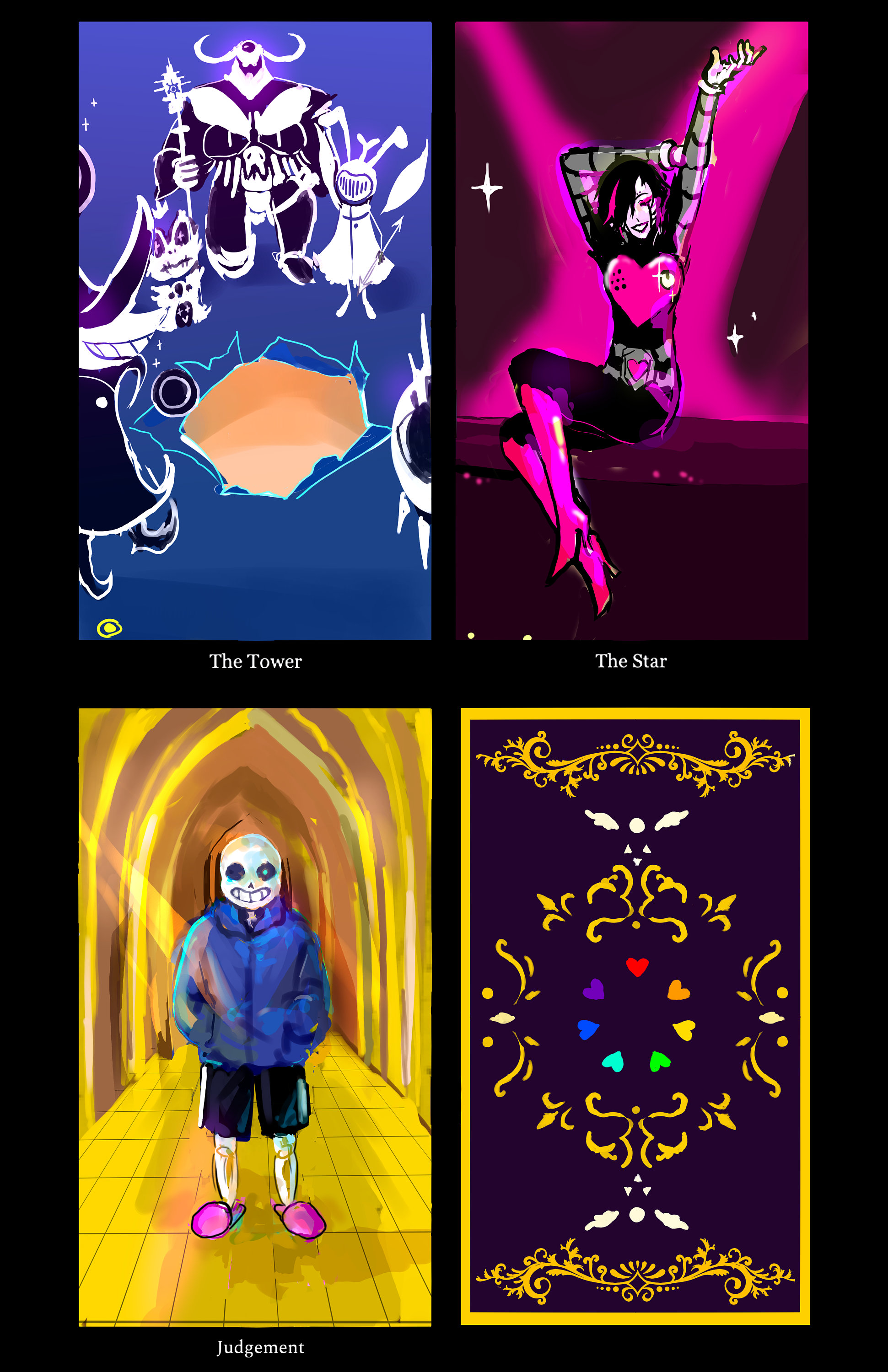 Undertale the Seven Souls Tarot Deck 78 Cards Full Set - Unofficial ...