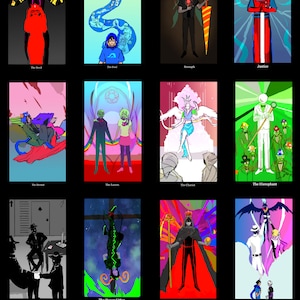 Homestuck Tarot PDF Downloadable Version - 79 Cards + Box Design - Etsy