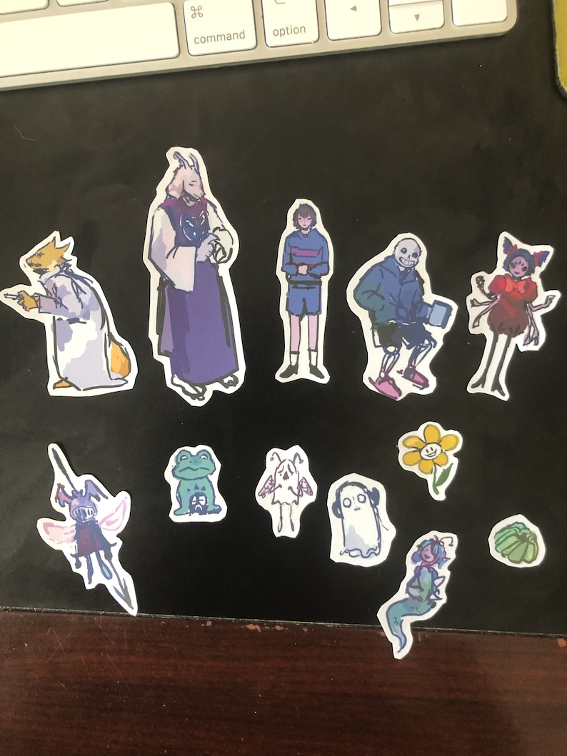 Undertale Stickers Sans Alphys Frisk Toriel Flowey - Etsy